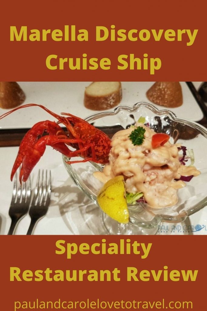 Marella Speciality Restaurants Review - Paul & Carole Love To Travel ...